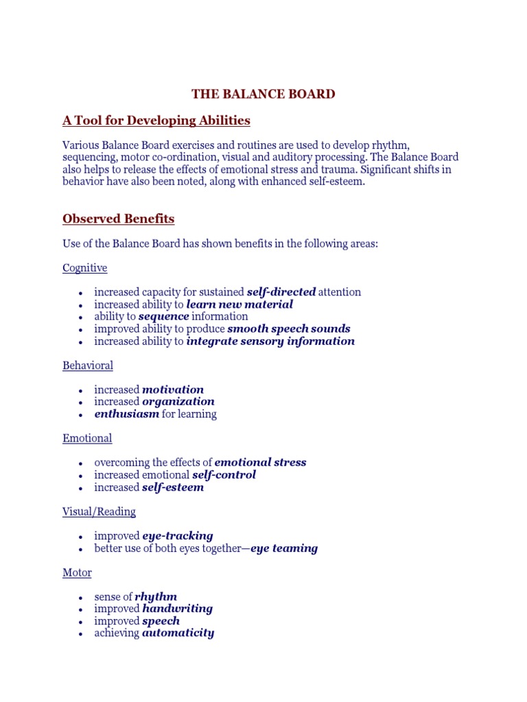 (Bal) The Balance Board | PDF | Senses | Balance (Ability)