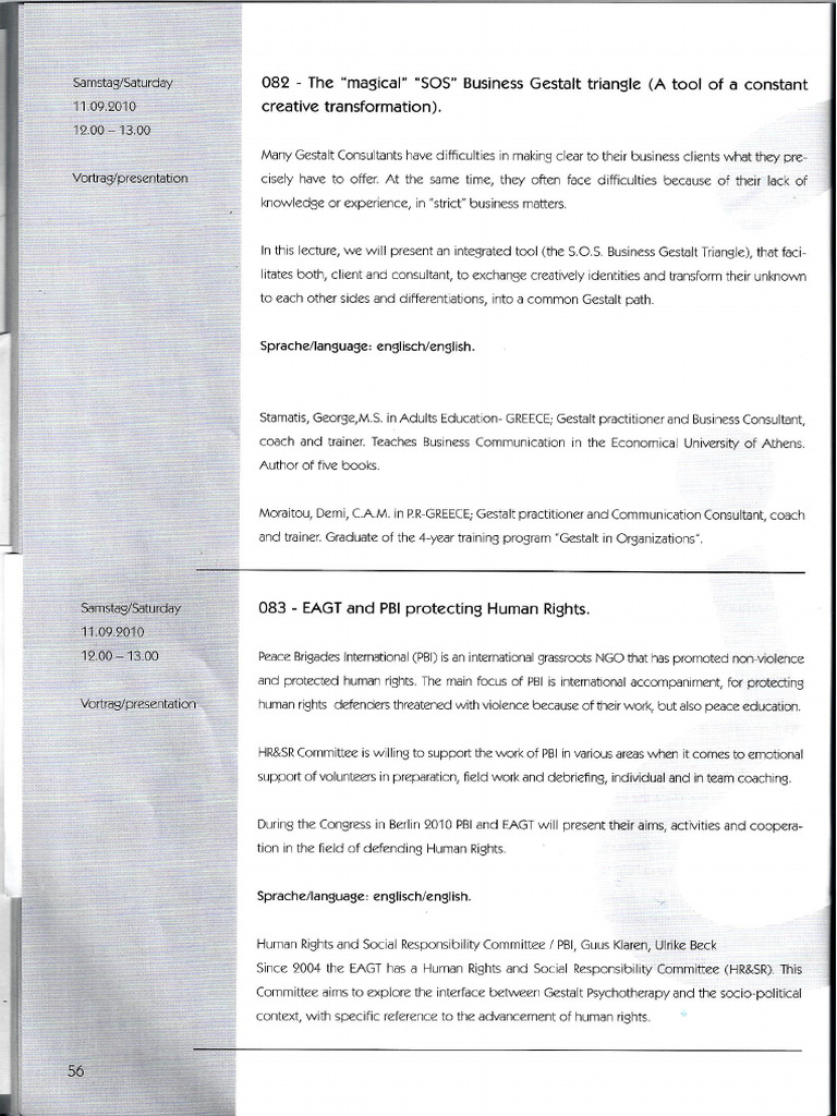 EAGT Programm Teil 3 | PDF