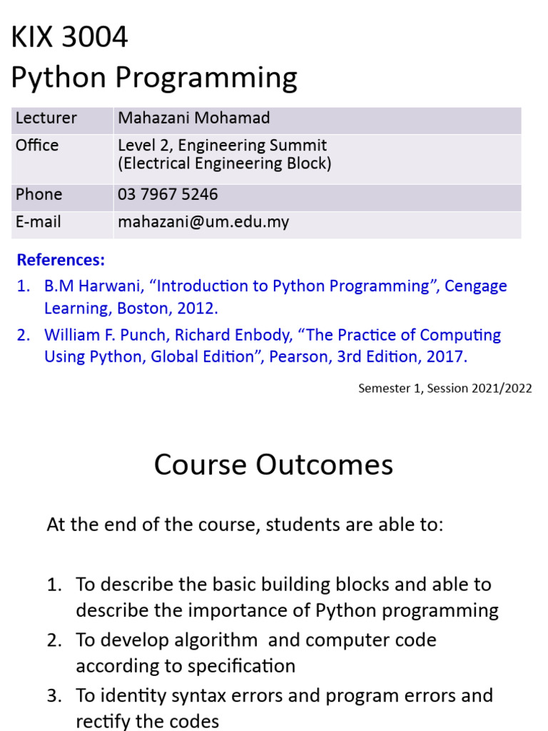 Lecture 1 | PDF | Python (Programming Language) | Computer Program