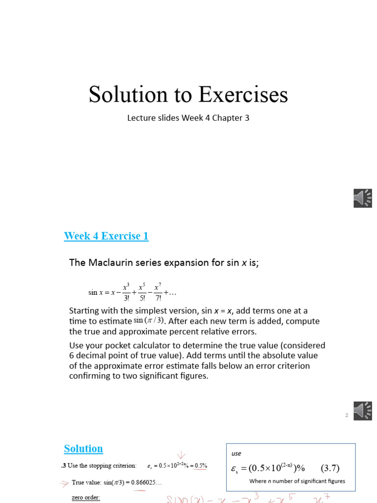 Lecture Wk4 - Ch3 - Solution To Exercises | PDF | Algebra ...