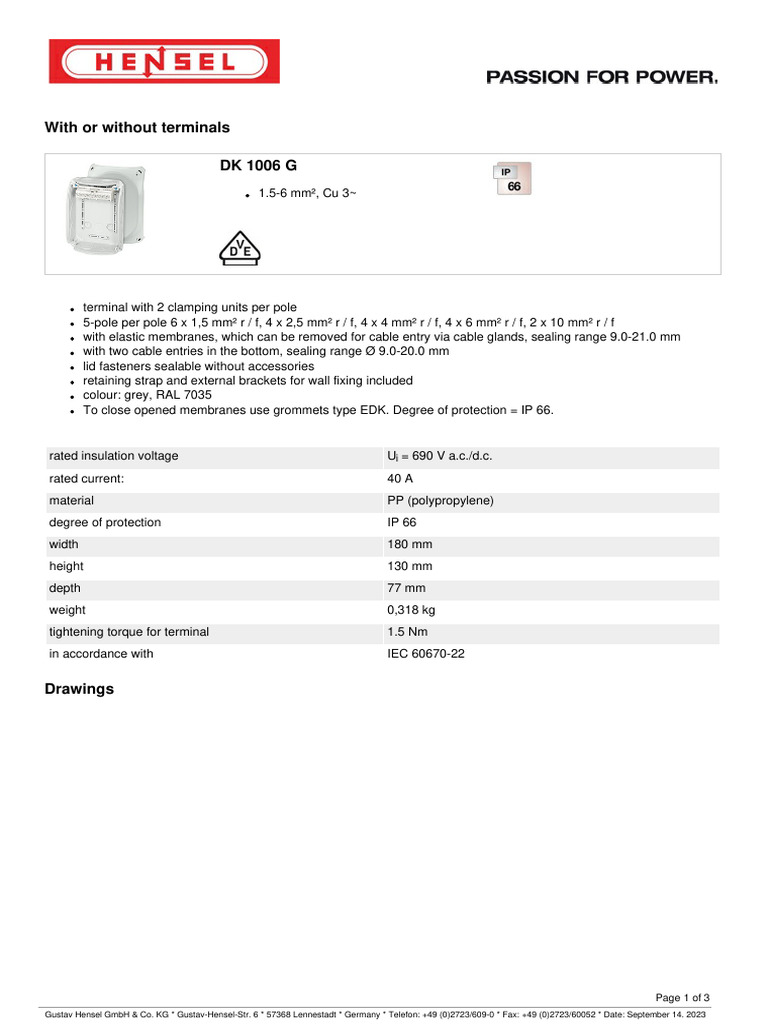 Hensel Electric | PDF