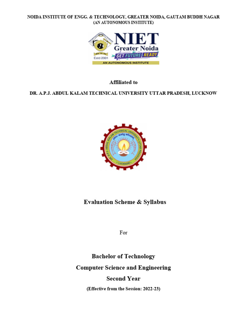 B.Tech-Computer Science and Engineering-II Year | PDF