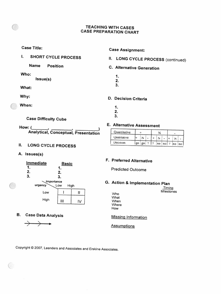 Case Prep Format | PDF