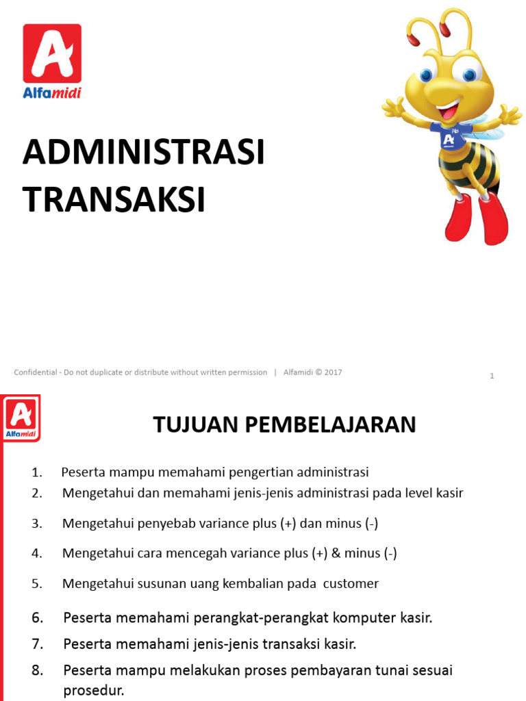ADMINISTRASI TRANSAKSI - Administrasi Kasir | PDF