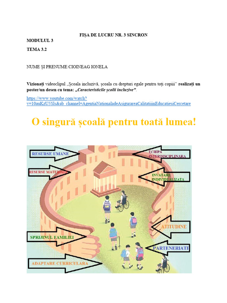 Fișa de Lucru NR 3 Sincron Tema 3.2 | PDF