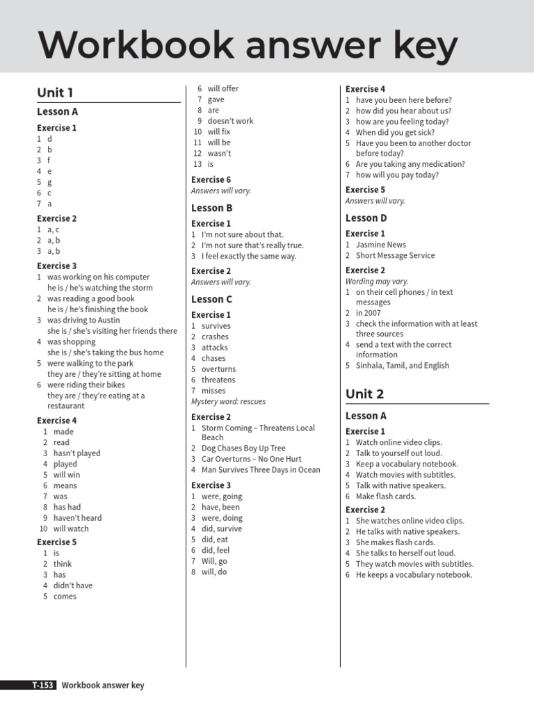 Four Corners 4 WB Answer Key 2nd Edition | PDF