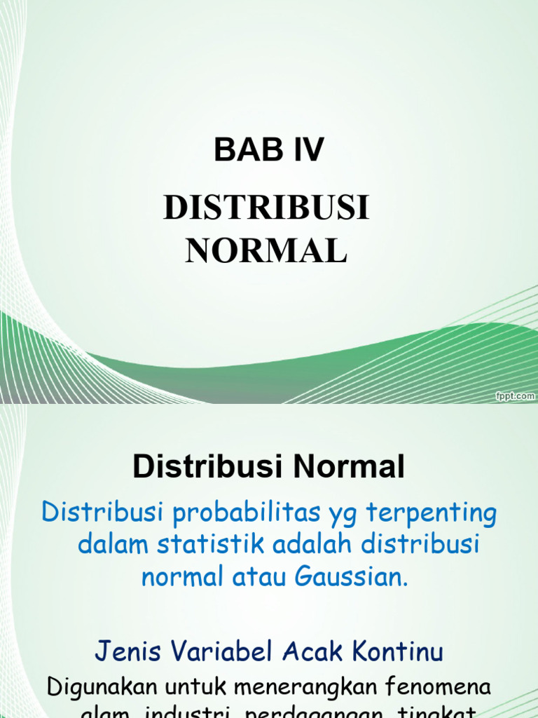 Bab IV Distribusi Normal | PDF