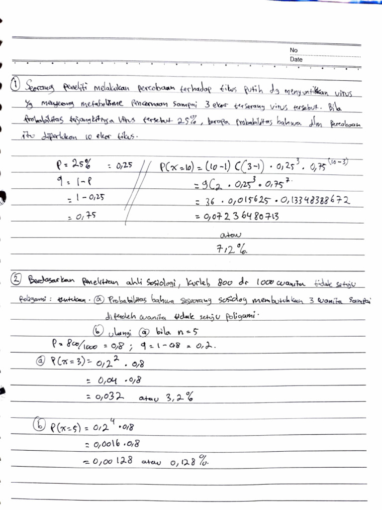 Distribusi Probabilitas Diskret II | PDF
