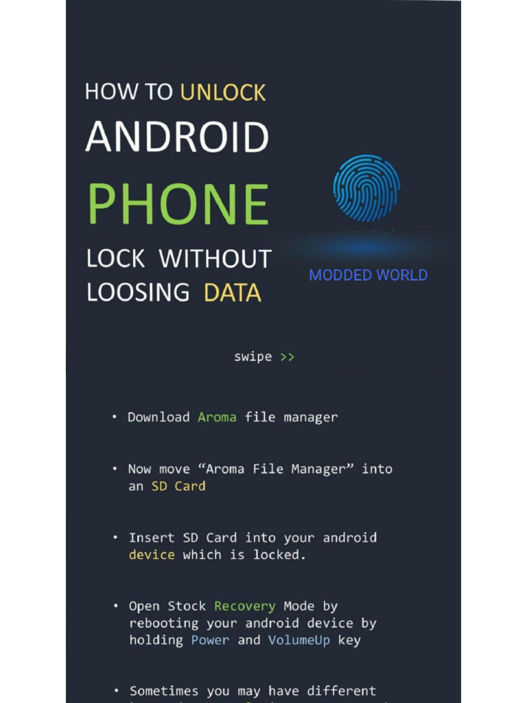 How To Unlock Android Phone Lock Without Loosing Data MODDED WORLD | PDF How To Unlock Android Phone Lock Without Loosing Data MODDED WORLD | PDF