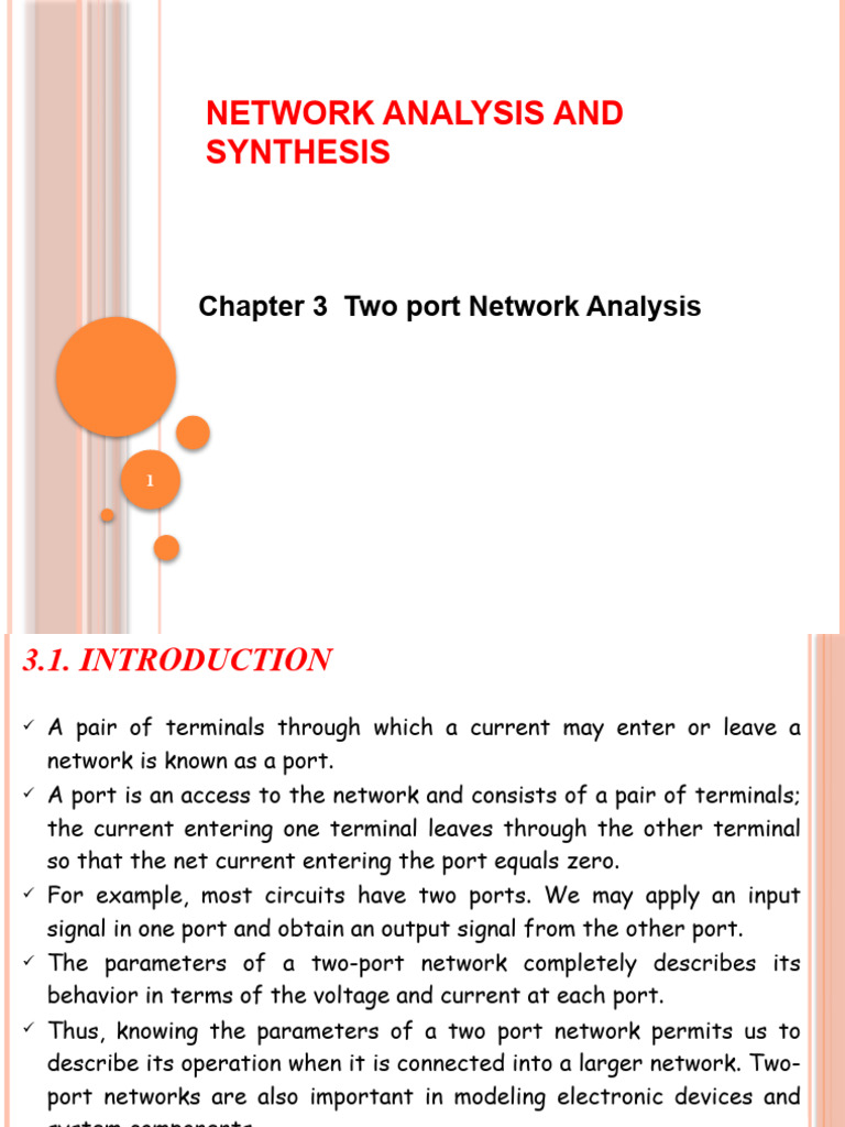 Chapter 3 Two Port Netw All in One | PDF