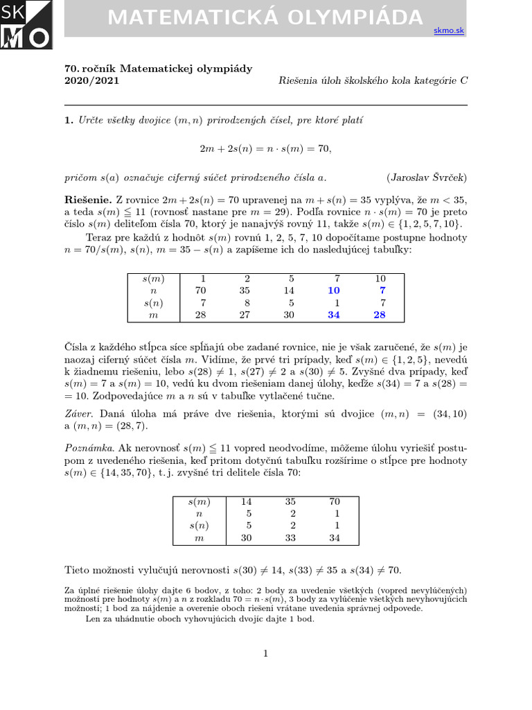 Mo 70 C Skolske Riesenia | PDF