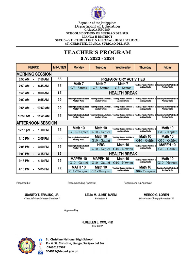 Icf Schedule | PDF | Observation | Science