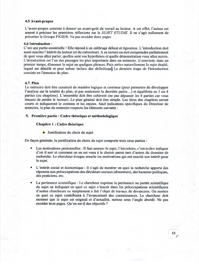 Methodologie de Redaction de Memoire Compresse | PDF