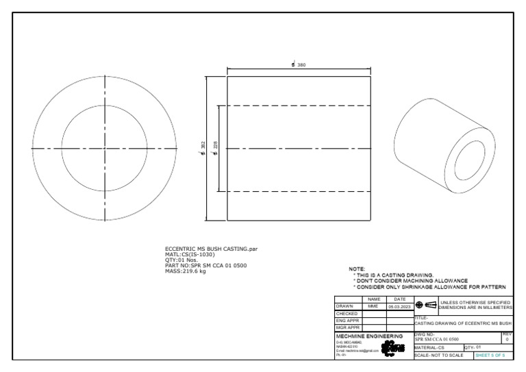 Cca Eccentric MS Bush Casting | PDF