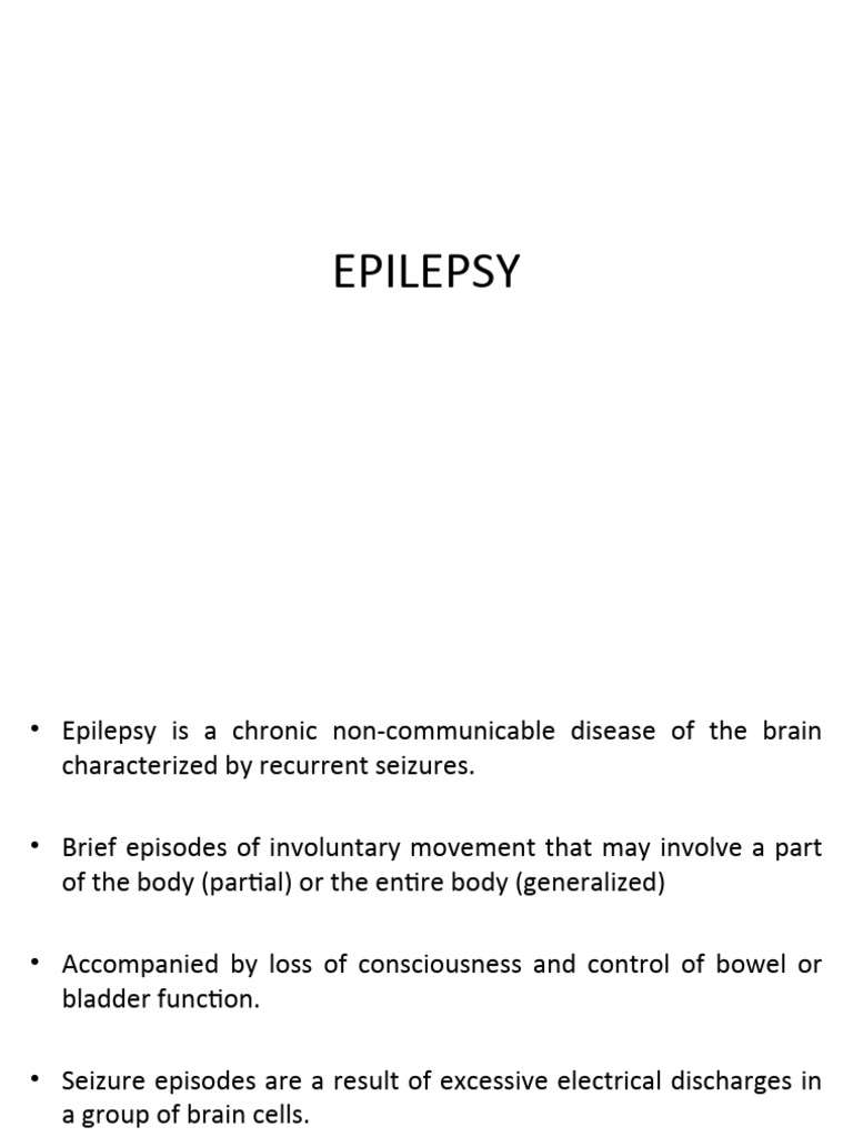 Epilepsy - PPT 4 | PDF