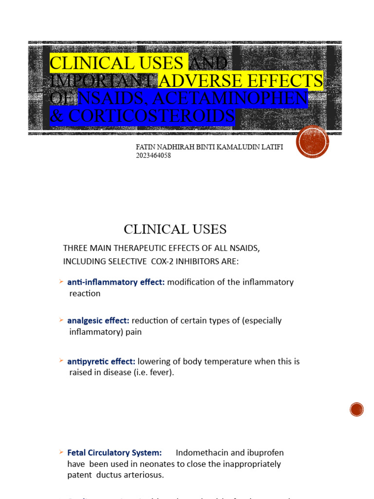 Nsaids and Corticosteroid | PDF