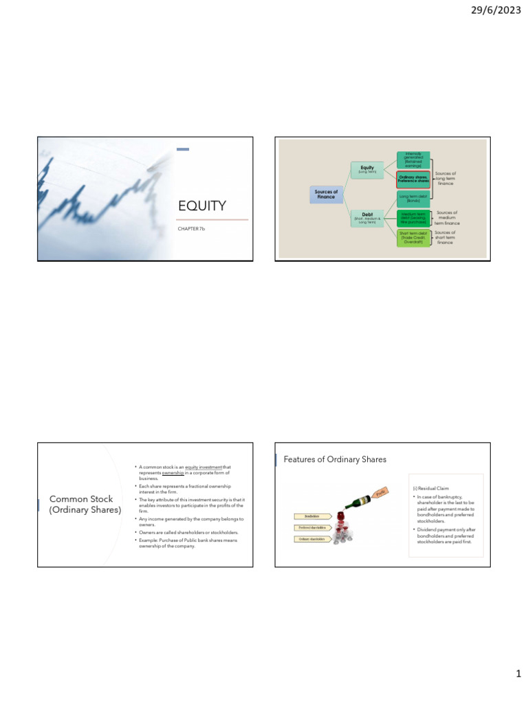 Chapter 7b Long Term Finance - Equity | PDF