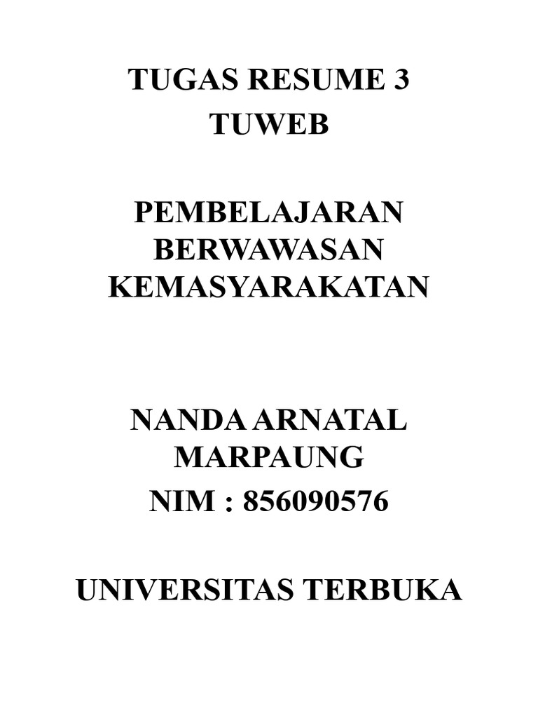 Tugas Resume 3 | PDF