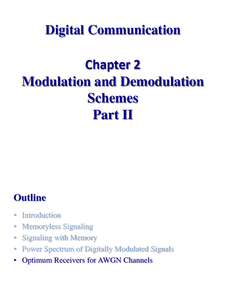Modulation And Demodulation Schemes Part Ii Download Free Pdf Modulation Detector Radio