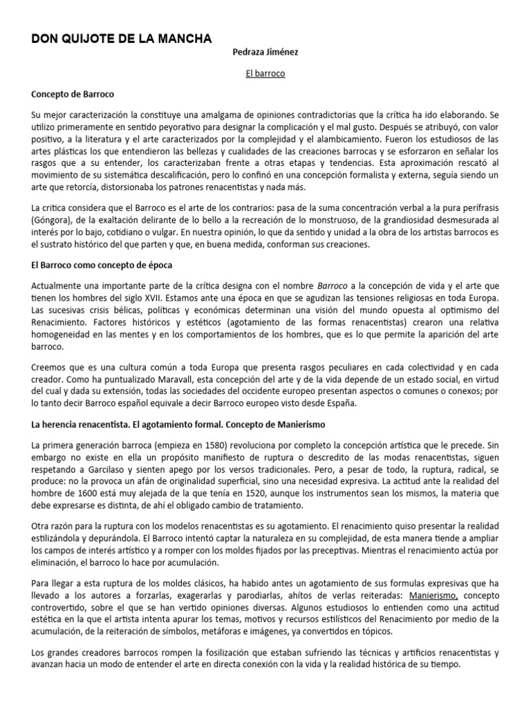 Don Quijote de La Mancha | PDF