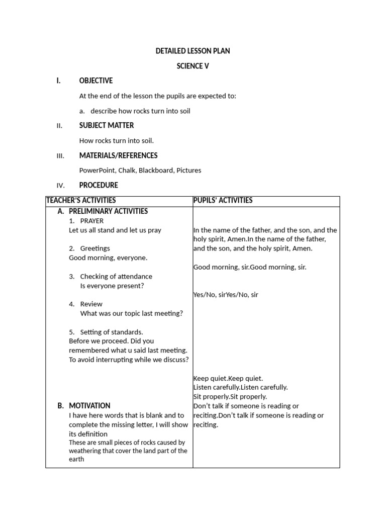 DETAILED LESSON PLAN s5 | PDF