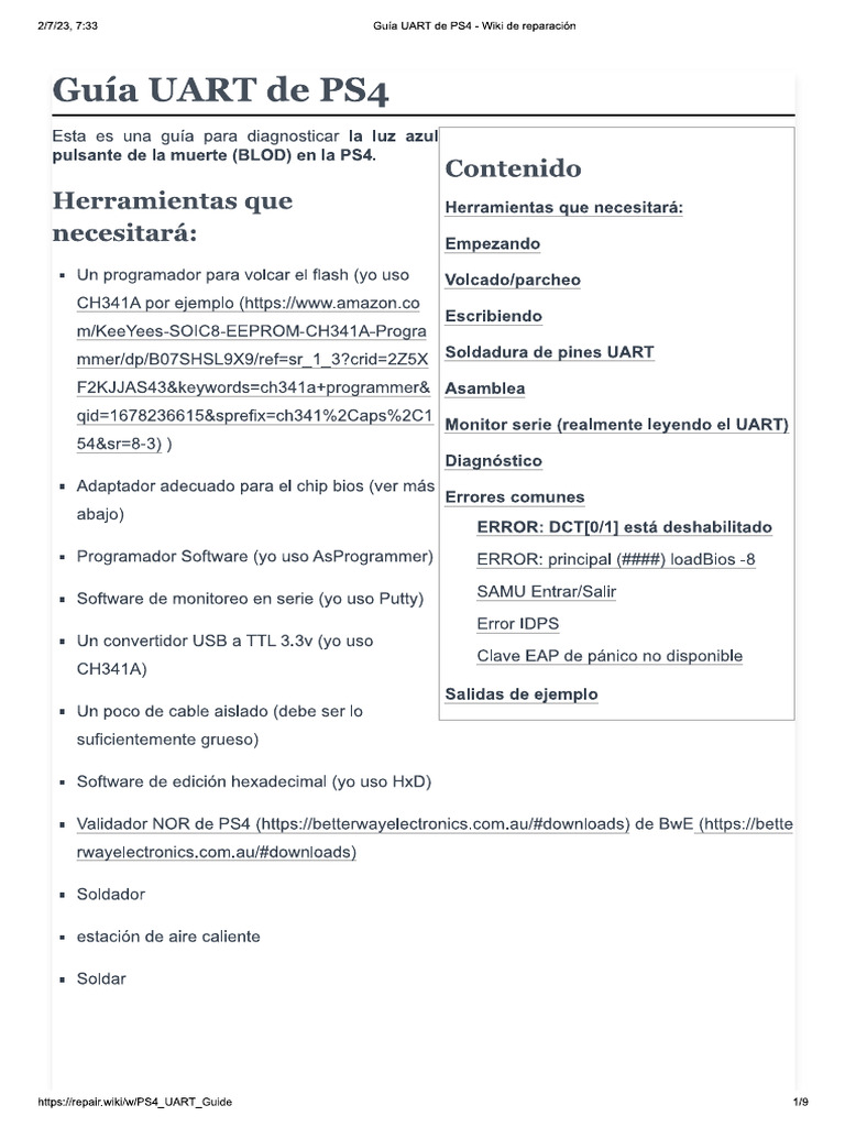 Guía UART de PS4 - Wiki de Reparación | PDF