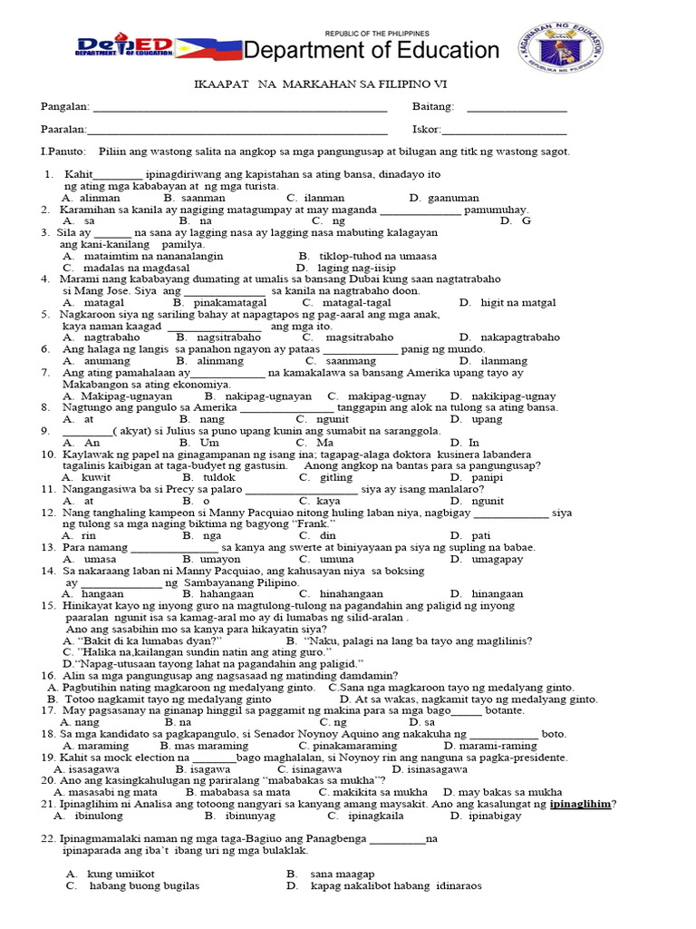 Filipino 6 | PDF