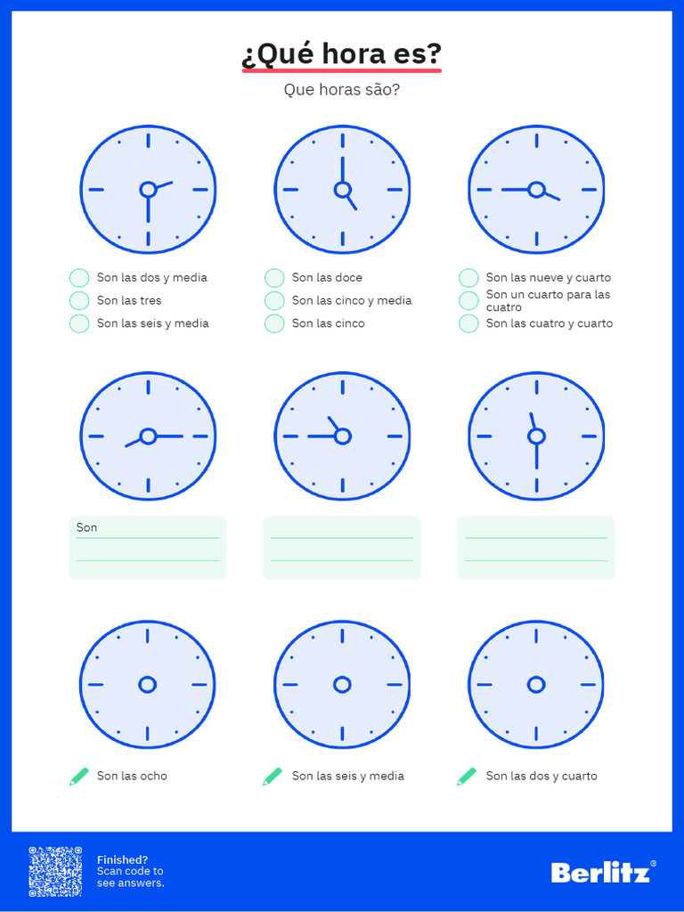 Horas Em Espanhol Pdf