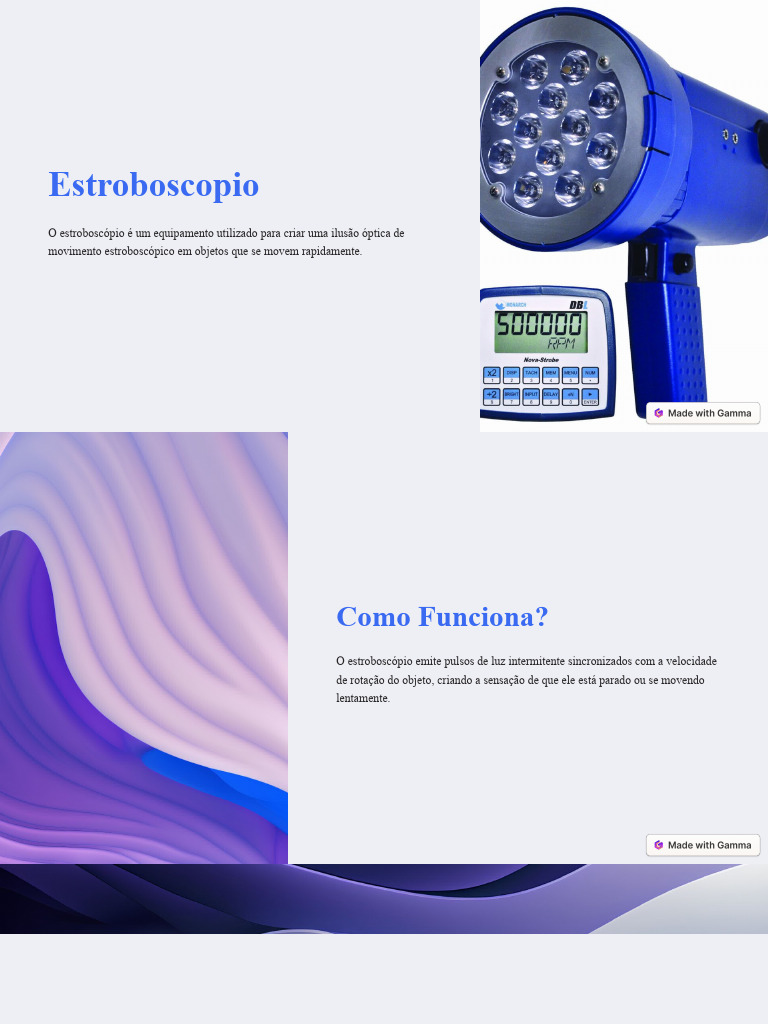 Estroboscópio: Funcionamento e Vantagens | PDF
