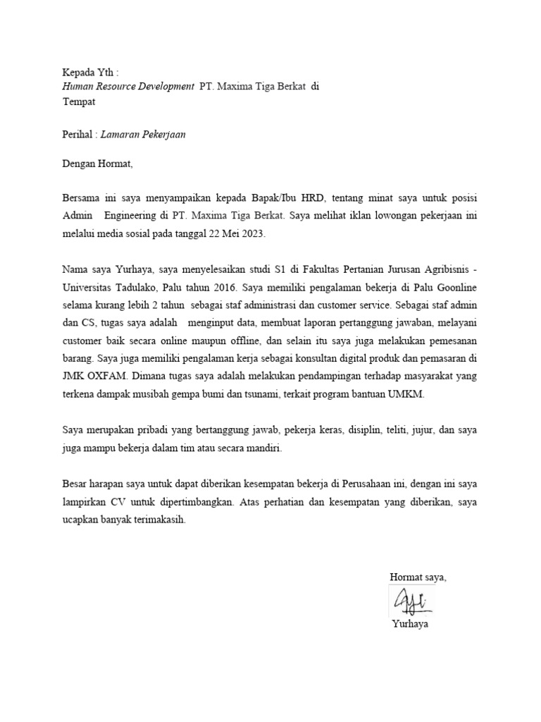 PT. Maxima Tiga Berkat | PDF