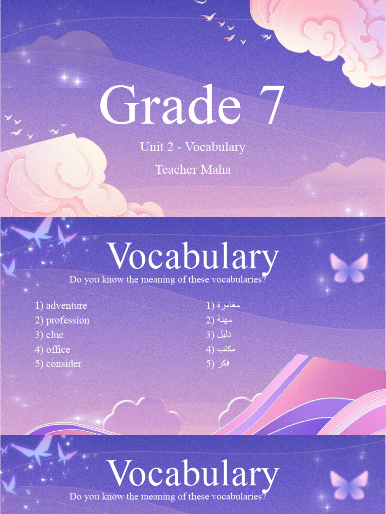 Grade 7 U2 L1 | PDF