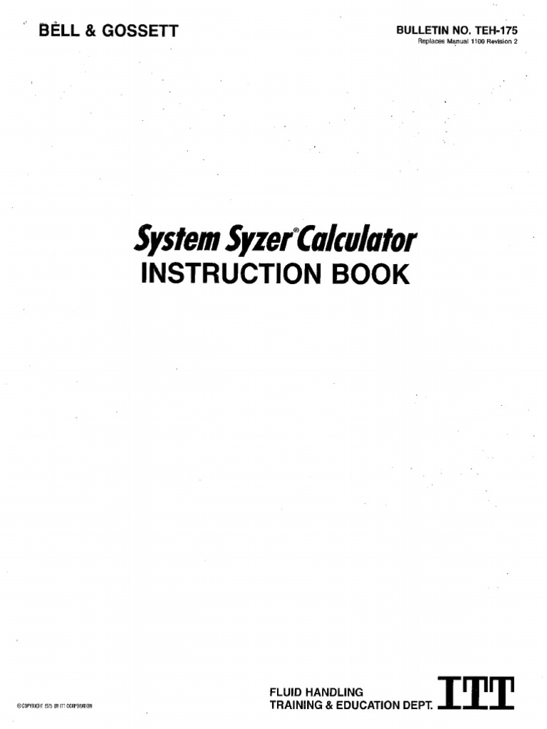 (G) B&G Taining Manual System Syzer Calculator TEH-175 | PDF