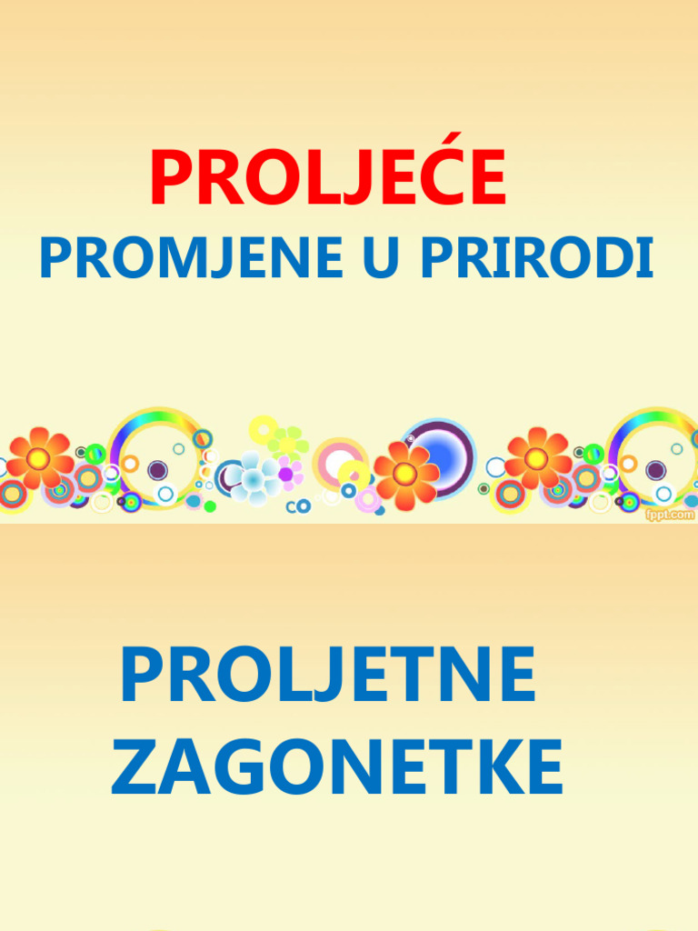 PROLJEĆE – PROMJENE U PRIRODI-3 | PDF