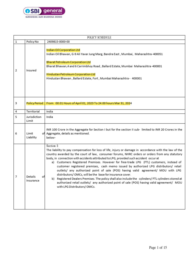 LPG Policy 2023-24 | PDF