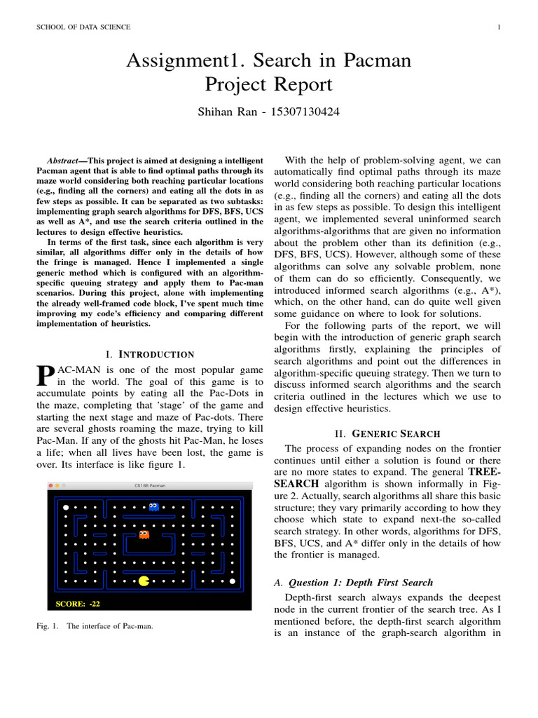 Pacman Report Pdf