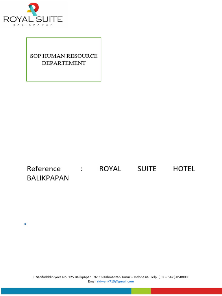 Sop HRD & Security Royal | PDF