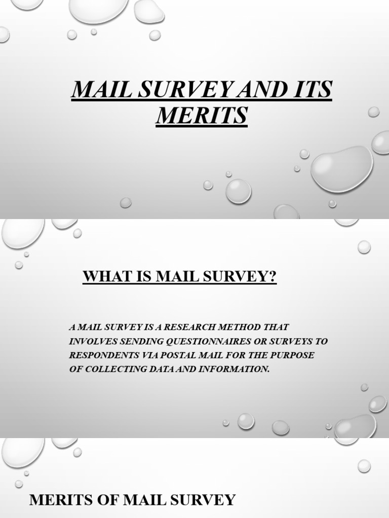 Mail Survey | PDF