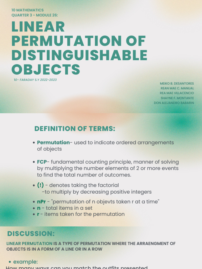 Math Module 26 Linear Pdf