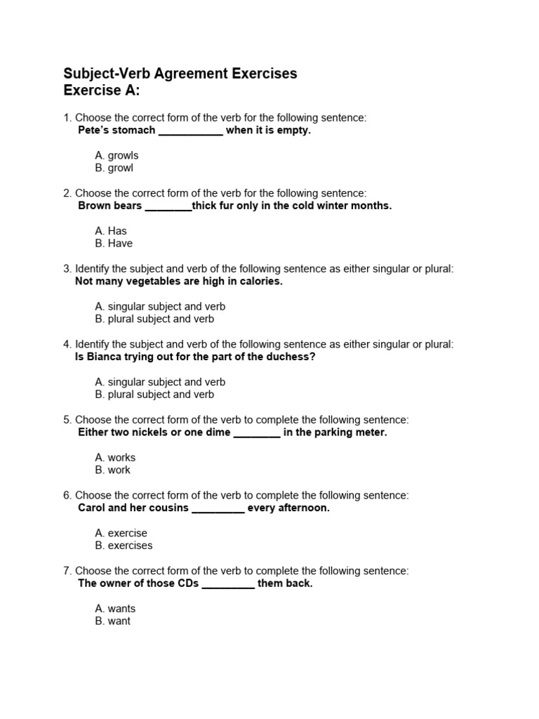 G12-Eapp-Lesson 1 (Subject Verb Agreement) | PDF