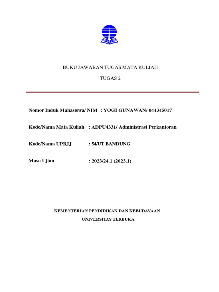 BJT Tugas 2 Administrasi Perkantoran | PDF