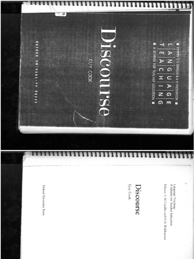 Guy Cook Discourse Analysis Part 1 | PDF