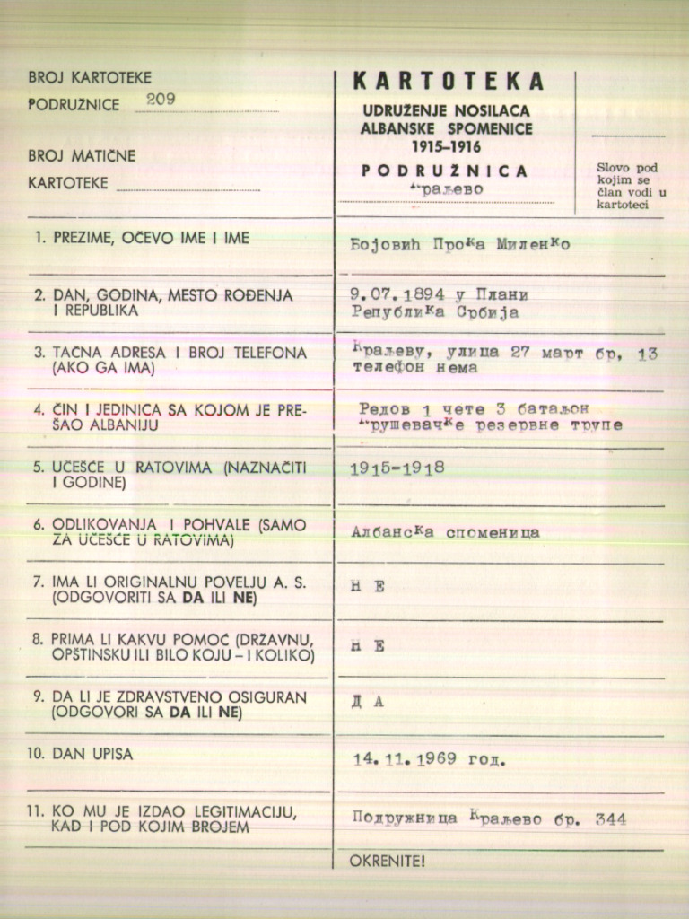 Bojovic Proka Milenko | PDF