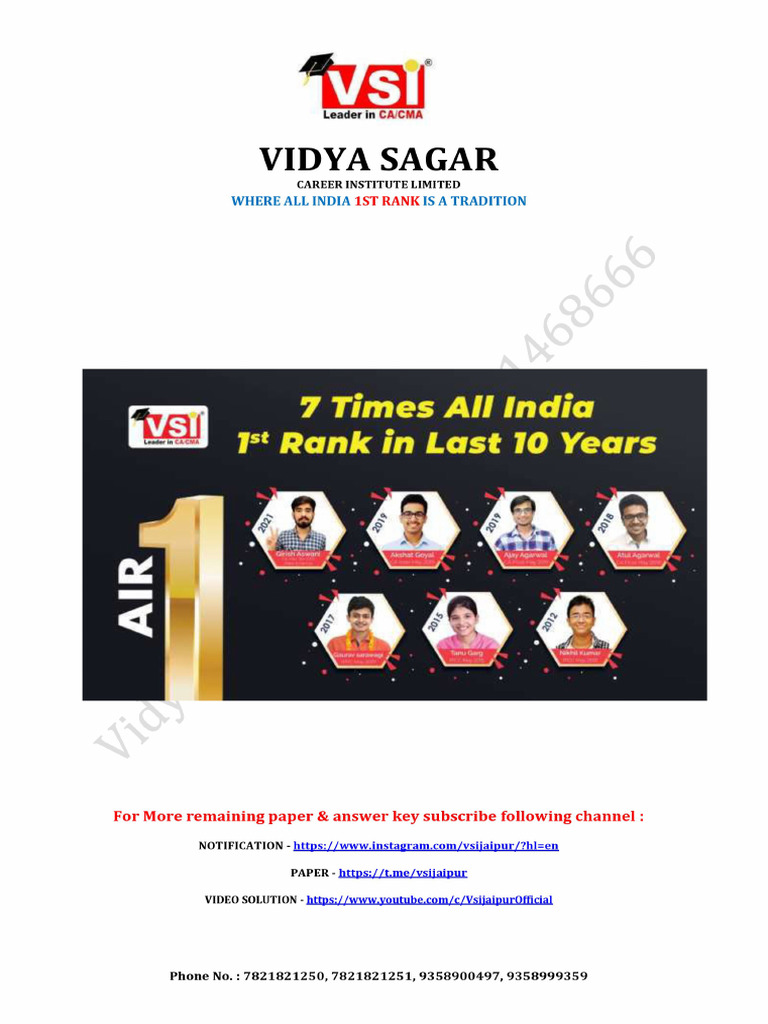 CA Inter Law May 2022 MTP | PDF