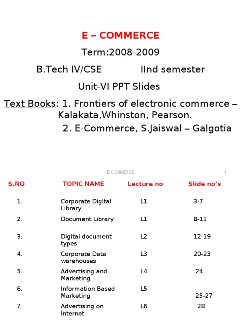 E - Commerce | PDF | E Commerce | Data Warehouse