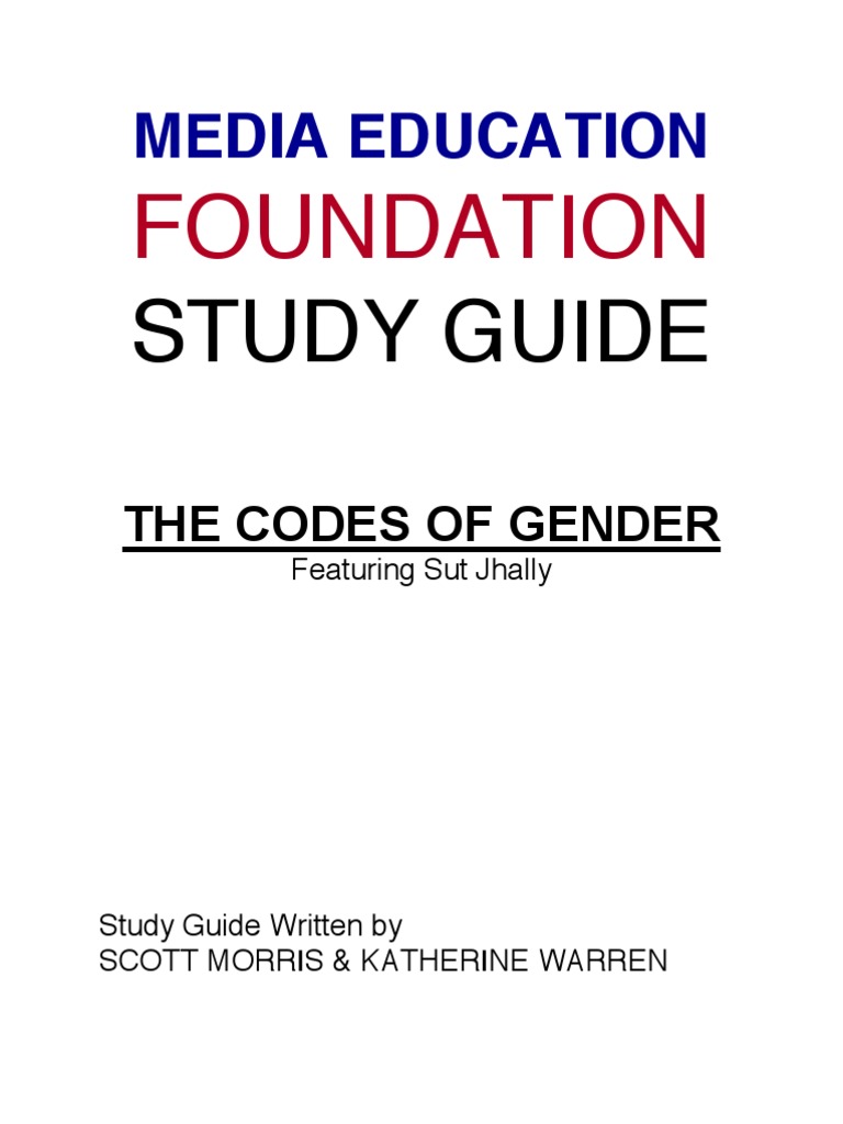 Codes of Gender Study Guide | PDF | Gender Role | Femininity