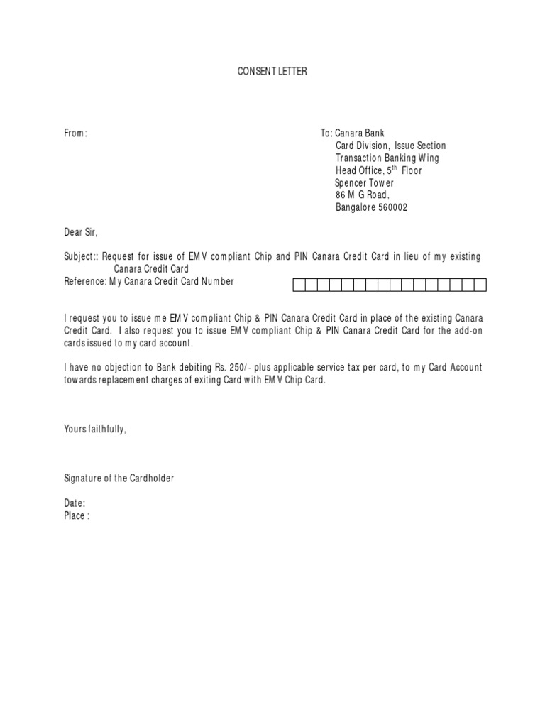 Consent Letter From Customer | PDF