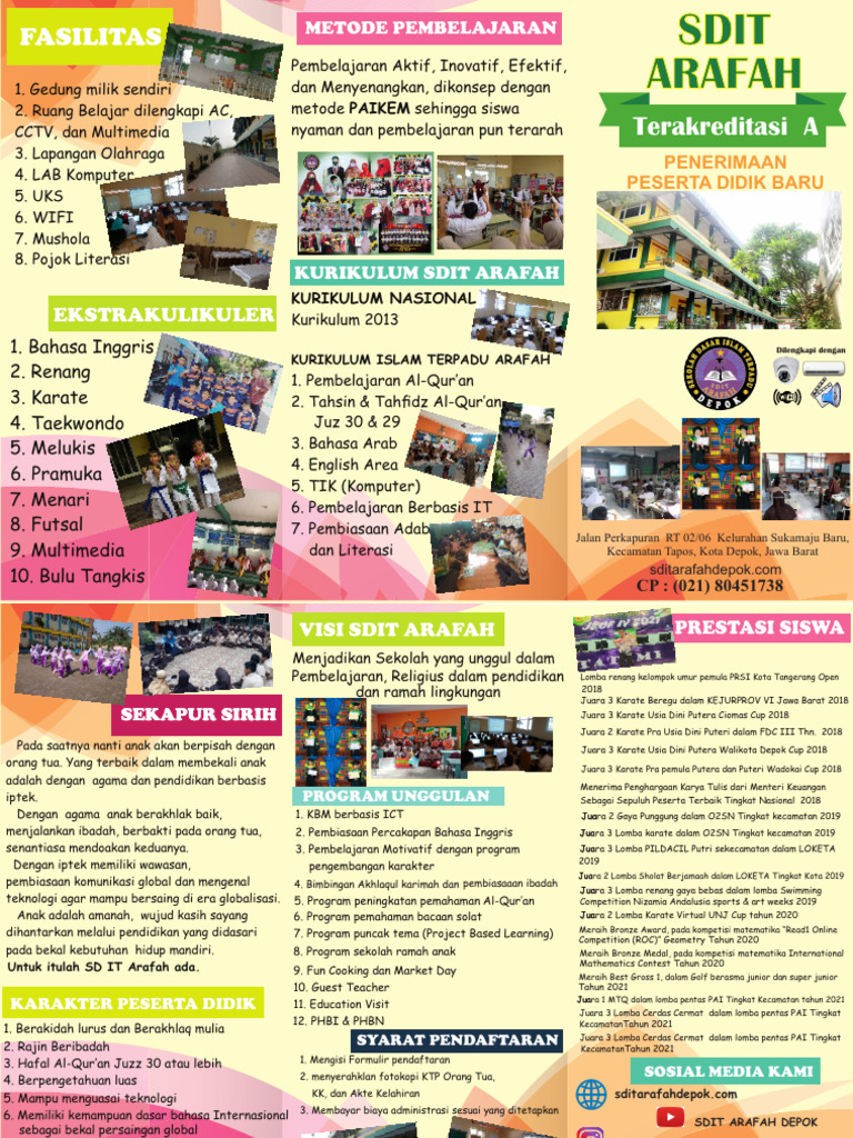 Brosur SDIT ARAFAH | PDF