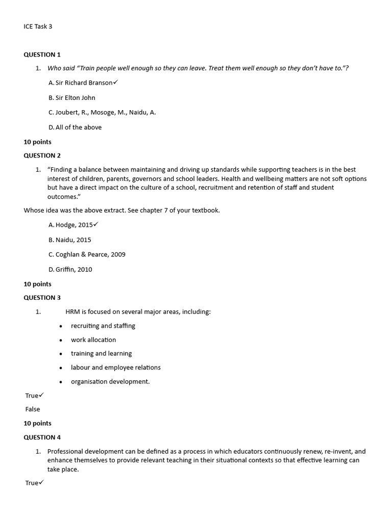 ICE Task 3 | PDF | Teachers | Learning