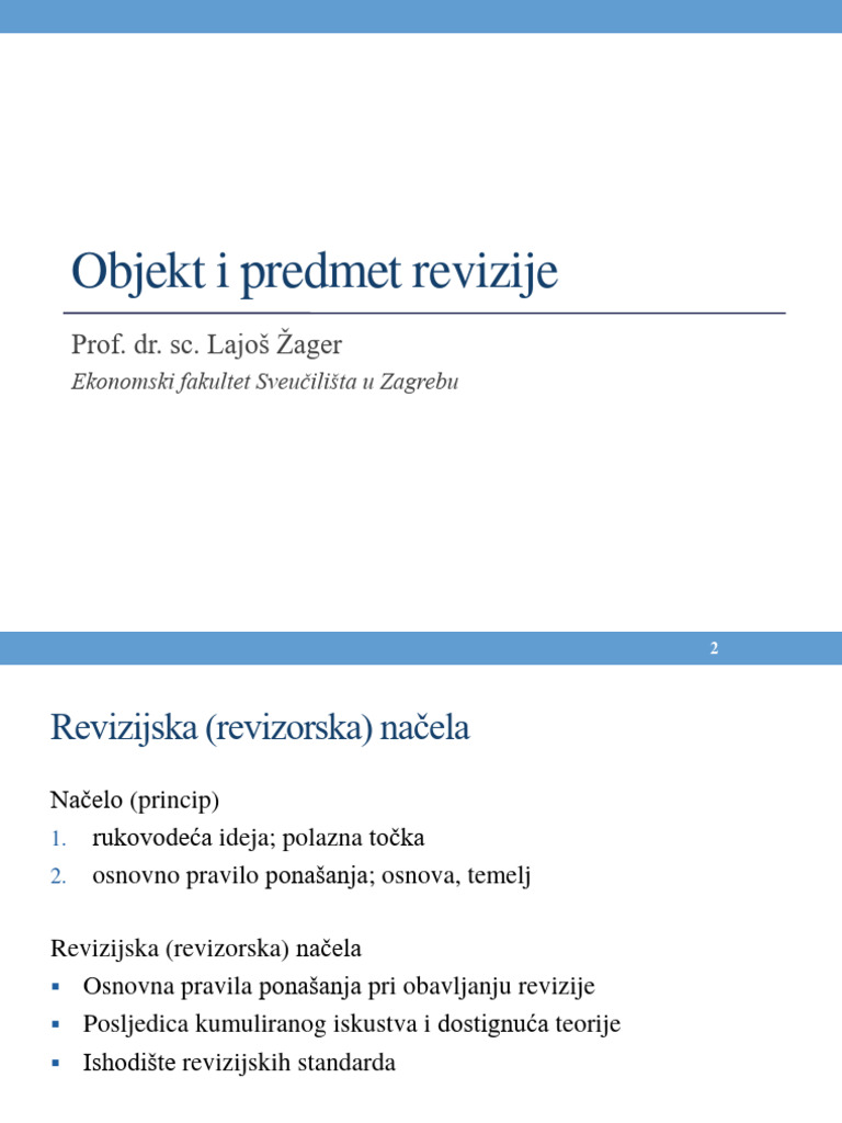 04 Objekt I Predmet Revizije | PDF