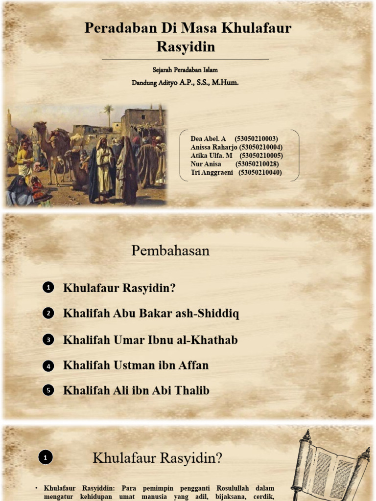Peradaban Di Masa Khulafaur Rasyidin | PDF